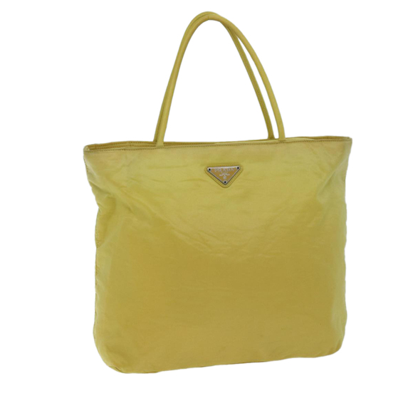 Prada | Bags | Prada Hand Bag Nylon Yellow Auth Hk317 | Poshmark